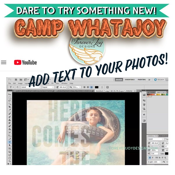 Adding Text to Your Photos tutorial from Forever Joy Designs - J ...