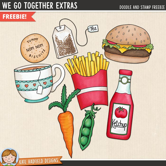 We Go Together elements freebie from Kate Hadfield Designs - J. Conlon ...