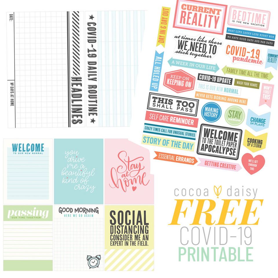Covid-19 Printable freebie from Cocoa Daisy - J. Conlon and Sons