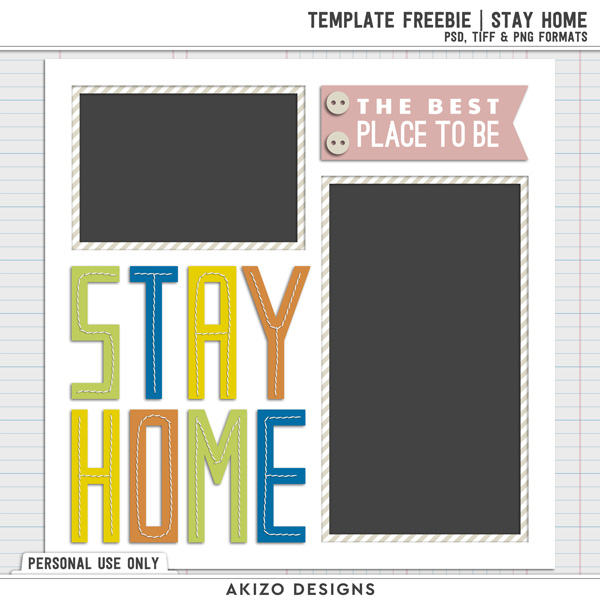 Stay Home template freebie from Akizo Designs - J. Conlon and Sons