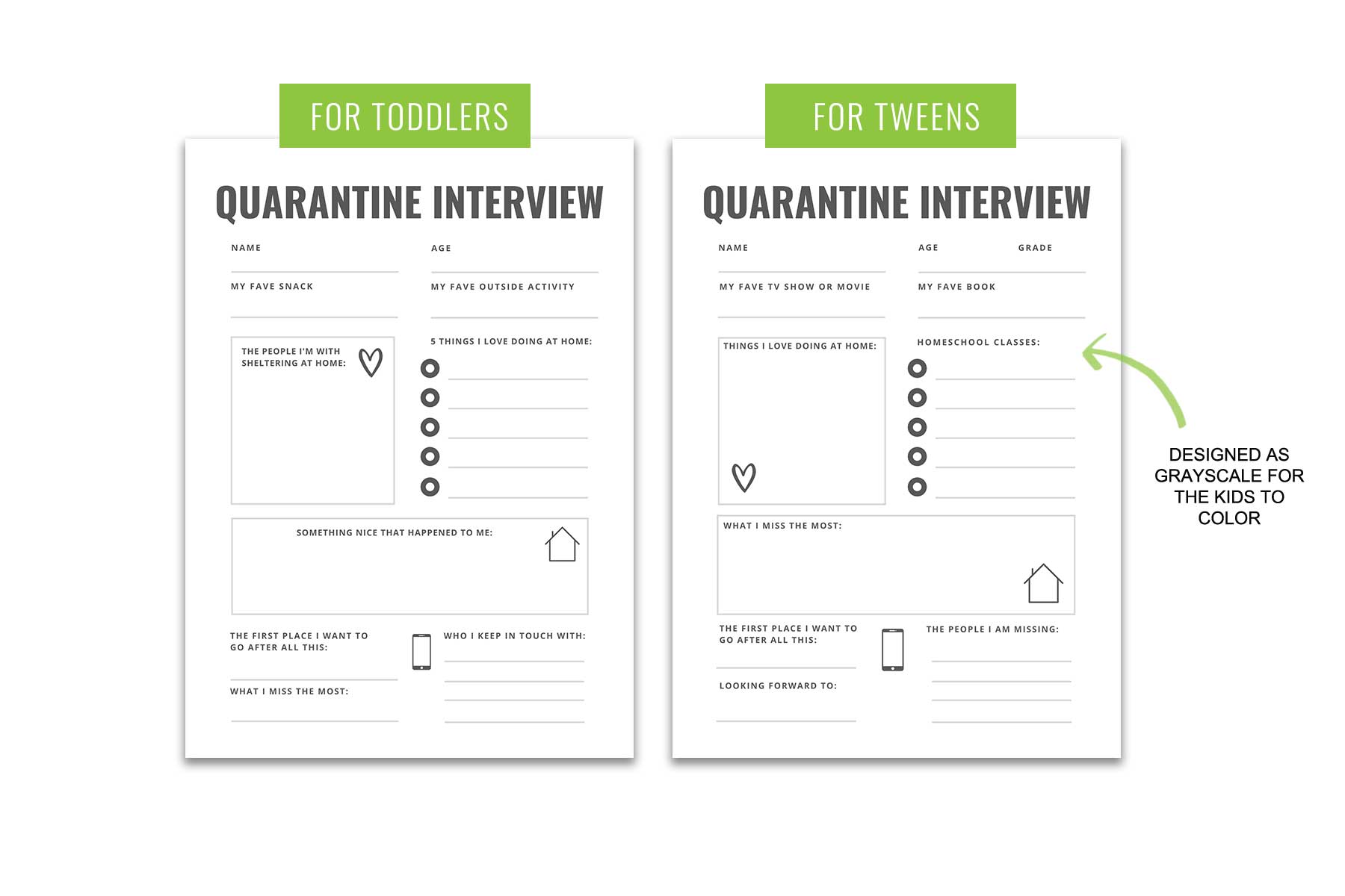 Quarantine Interview printable freebie from Persnickety Prints - J ...