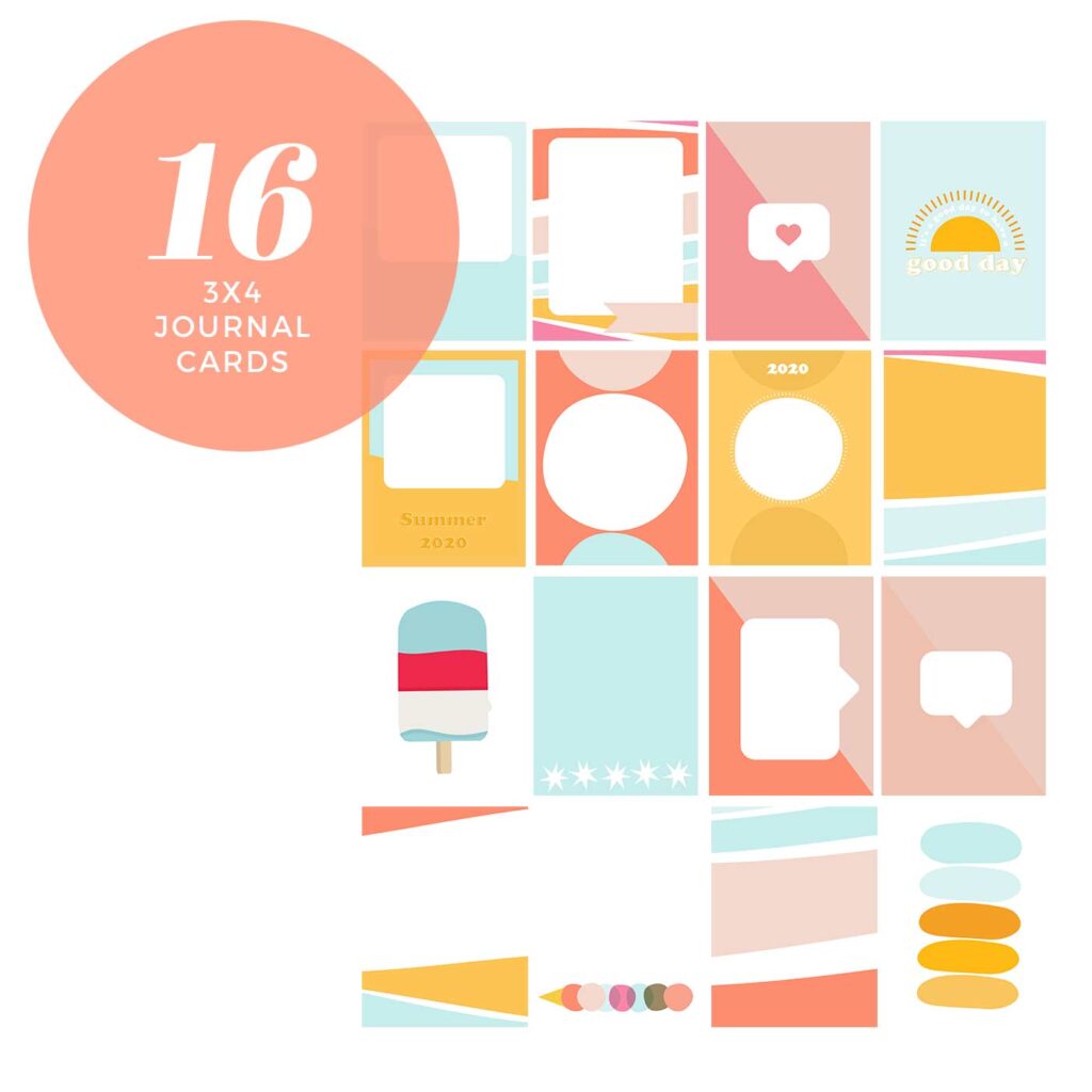 Summer pocket cards freebie from Persnickety Prints - J. Conlon and Sons