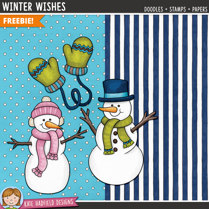 Winter Wishes mini kit freebie from Kate Hadfield Designs - J. Conlon ...
