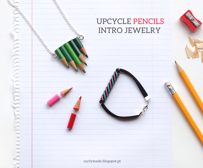 Upcycle Pencil Jewelry tutorial from Curly Made - J. Conlon and Sons