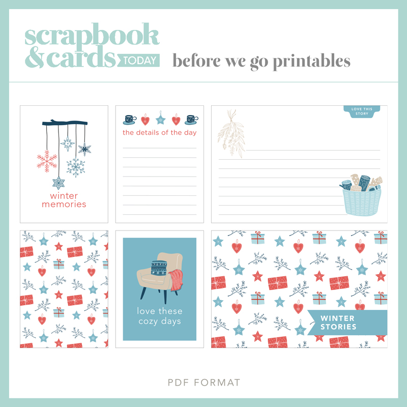 Winter Memories pocket cards freebie from Scrapbook & Cards Today - J ...