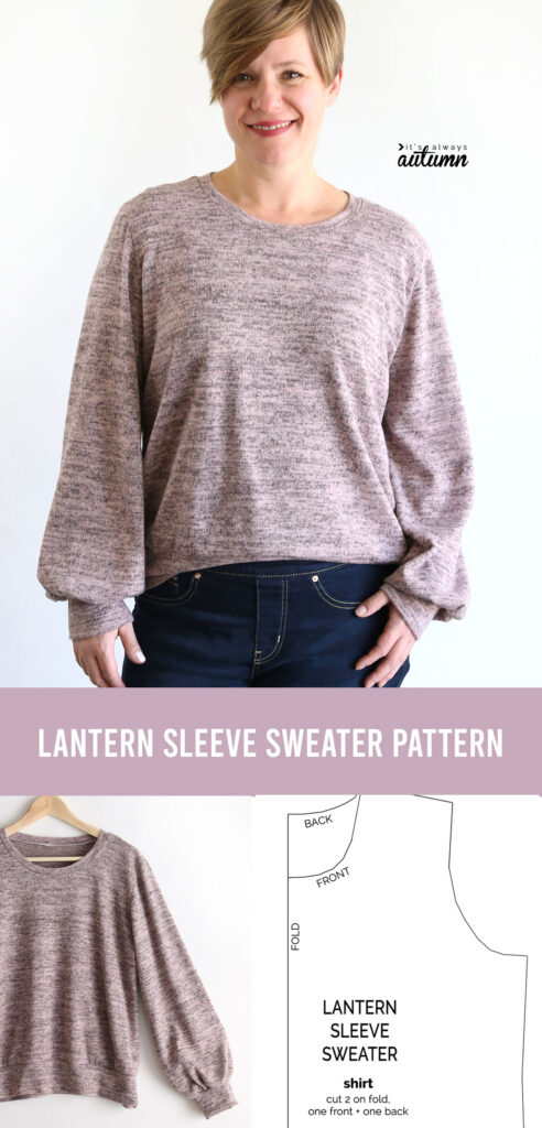 Lantern Sleeve Blouse tutorial with free pattern from It's Always ...