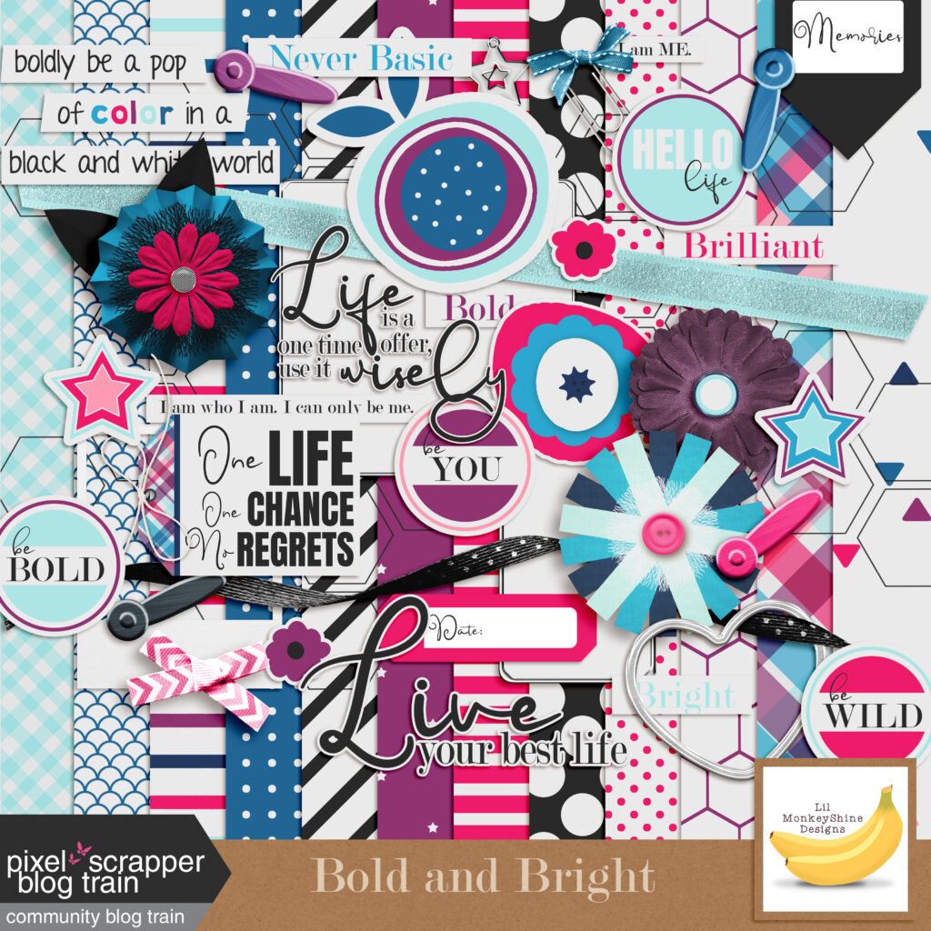Bold and Bright min kit freebie from Lil Monkey Shine Design - J ...