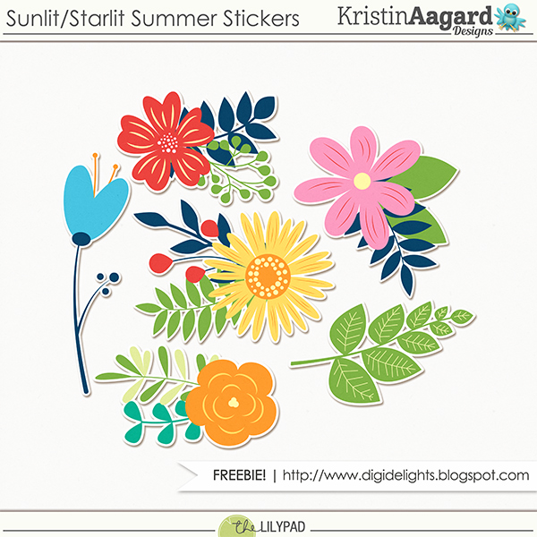 Sunlit/Starlit Summer Stickers freebie from Kristin Aagard Designs - J ...