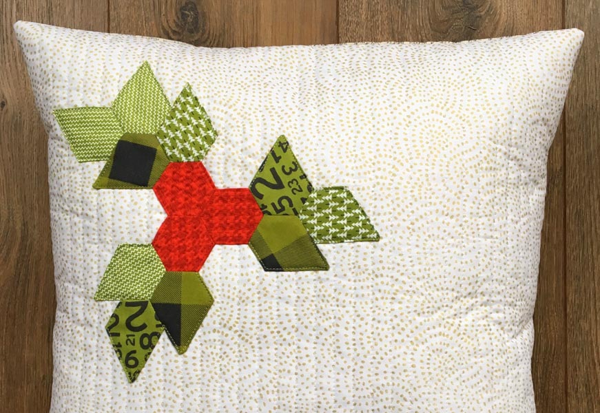 English Paper Piecing Holly Cushion tutorial from Coffee Rings Studio ...