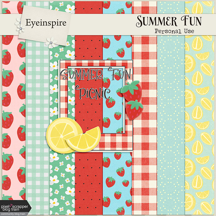 Summer Fun mini kit freebie from Eyeinspire - J. Conlon and Sons