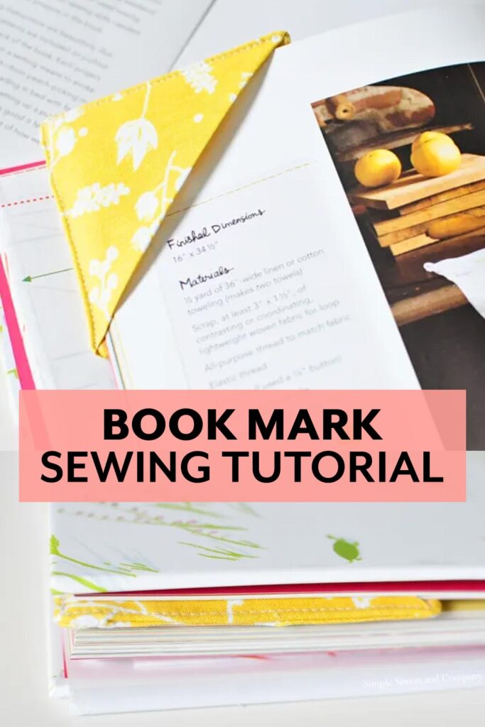 Corner Book Mark sewing tutorial from Simple Simon & Co - J. Conlon and ...