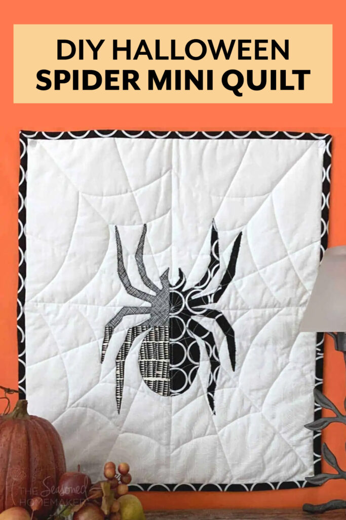 Spider Mini Quilt tutorial from The Seasoned Homemaker - J. Conlon and Sons