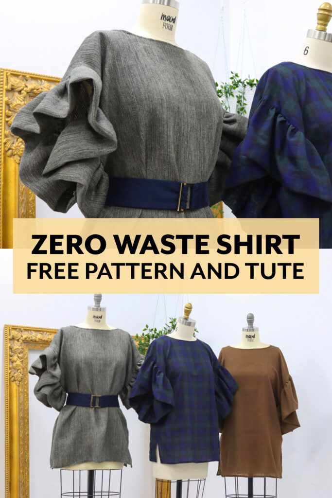 Zero-Waste Shirt free pattern and tutorial from Mood Society - J ...