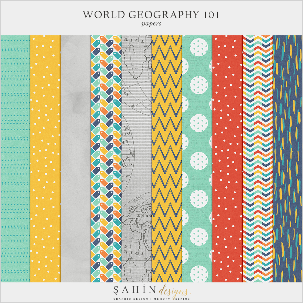 World Geography 101 paper pack freebie from Sahin Designs - J. Conlon ...
