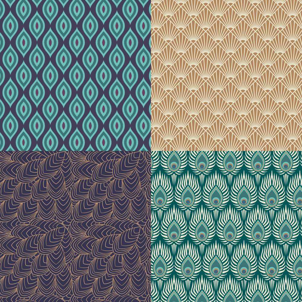 Peacock digital papers freebie from Gathered - J. Conlon and Sons