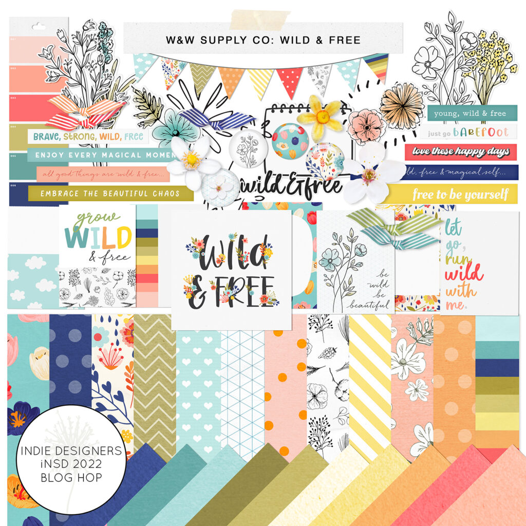 Wild & Free full kit freebie from Weeds & Wildflowers - J. Conlon and Sons