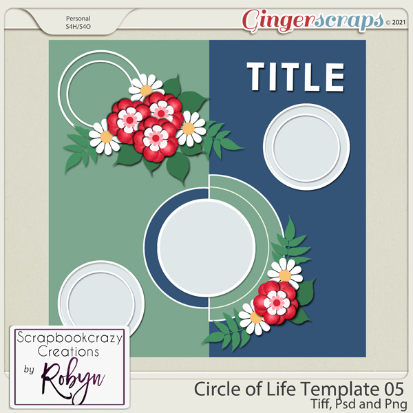 Circle of Life 05 template freebie from Scrapbookcrazy - J. Conlon and Sons